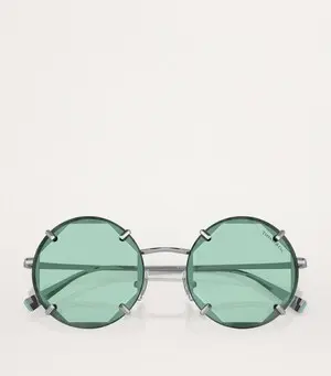 Tiffany & Co. Round Frame Sunglasses - Silver
