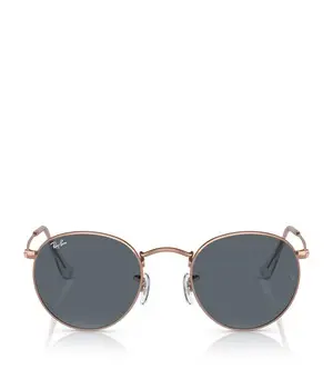 Ray-ban Metal Round Frame Sunglasses - Gold