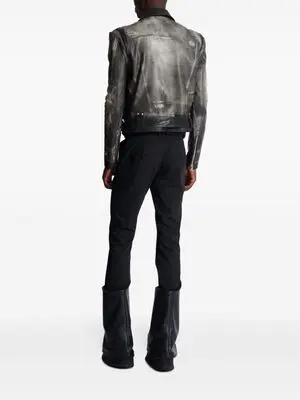 Balmain Trompe L'oeil Leather Biker Jacket