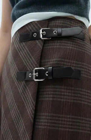 Mango Check Skirt