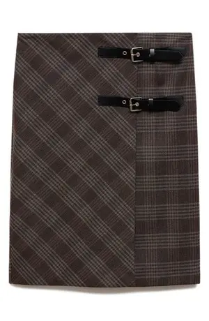 Mango Check Skirt