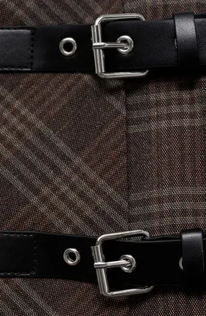 Mango Check Skirt
