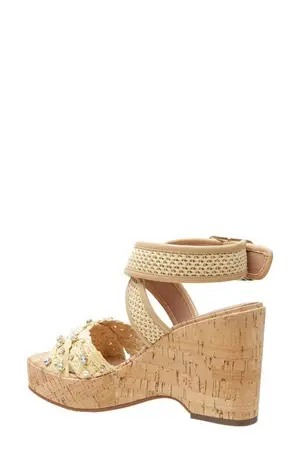 Linea Paolo Varena Platform Wedge Sandal - Natural