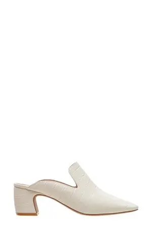 Linea Paolo Giselle Croc Embossed Mule - Ivory