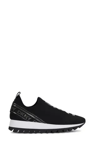 Dkny Abbi Slip-on Wedge Sneakers - Black