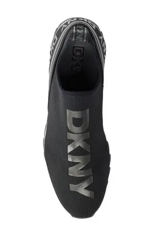 Dkny Abbi Slip-on Wedge Sneakers - Black