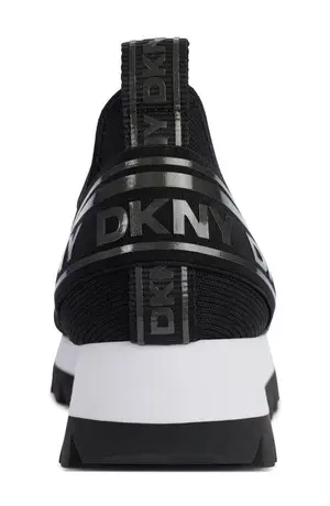 Dkny Abbi Slip-on Wedge Sneakers - Black