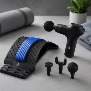 PURSONIC Back Stretcher & 3-speed Massage Gun