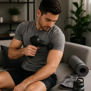 PURSONIC Back Stretcher & 3-speed Massage Gun