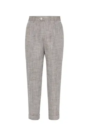 Brunello Cucinelli Chevron Leisure Fit Trousers