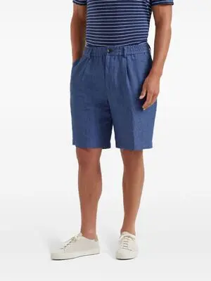 Brunello Cucinelli Linen Bermuda Shorts - Blue