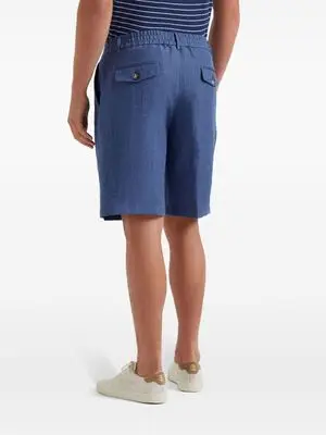 Brunello Cucinelli Linen Bermuda Shorts - Blue
