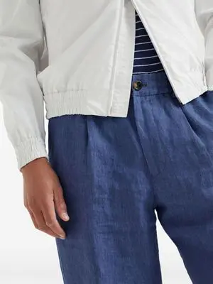 Brunello Cucinelli Linen Bermuda Shorts - Blue