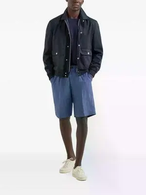 Brunello Cucinelli Linen Bermuda Shorts - Blue