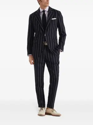 Brunello Cucinelli Striped Trousers - Blue