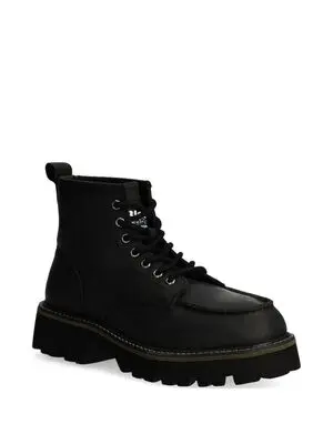 BLAUER. Leather Ankle Boots