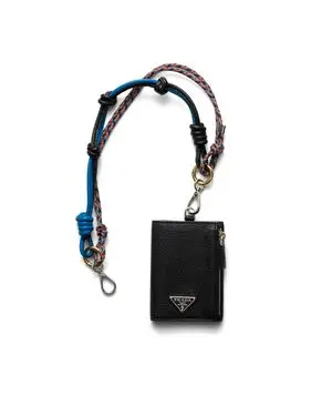 Prada Leather Card Holder - Black