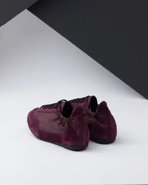 Prada Collapse Re-nylon And Suede Sneakers - Red