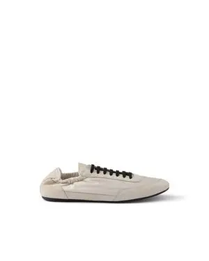 Prada Collapse Re-nylon And Suede Sneakers - Neutral