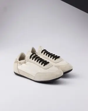 Prada Collapse Re-nylon And Suede Sneakers - Neutral