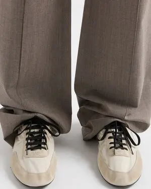 Prada Collapse Re-nylon And Suede Sneakers - Neutral