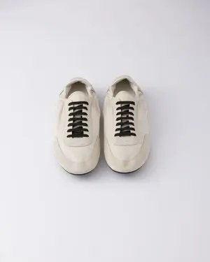 Prada Collapse Re-nylon And Suede Sneakers - Neutral