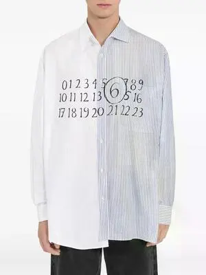 MAISON MARGIELA Numeric Asymmetric Shirt - White
