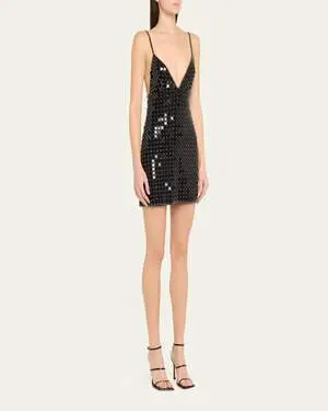 Retrofete Airalyse Embellished Mini Dress - Black