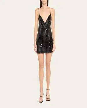 Retrofete Airalyse Embellished Mini Dress - Black