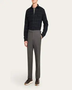 Ralph Lauren Purple Label Gregory Worsted Flannel Pants
