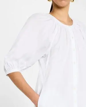 Staud Vincent Mini Shirtdress - White