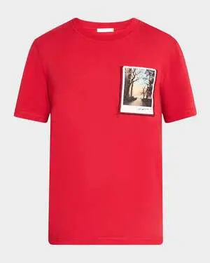 Helmut Lang River Postcard T-shirt Brdx