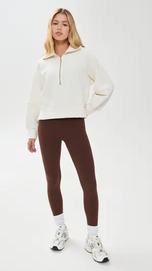 Varley Milano Half Zip Sweat - Ivory