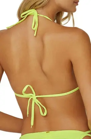 PQ SWIM Raven Textured Triangle Bikini Top