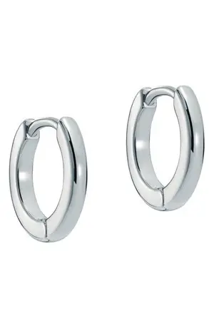 Ted Baker London Crislie Logo Hoop Earrings - Silver Tone