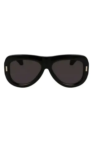 FERRAGAMO Rivets Aviator Sunglasses - Black