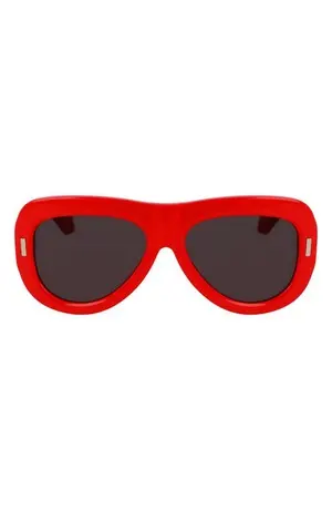 FERRAGAMO Rivets Aviator Sunglasses - Red