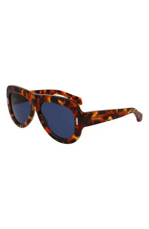 FERRAGAMO Rivets Aviator Sunglasses - Tortoise