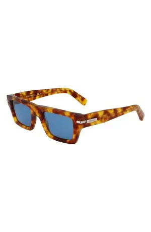 FERRAGAMO Prisma Rectangular Sunglasses - Blonde Tortoise