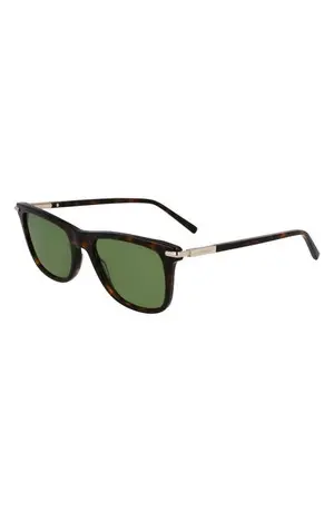 FERRAGAMO 54mm Modified Rectangular Sunglasses - Dark Tortoise