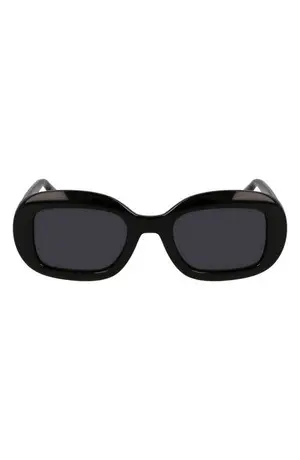 FERRAGAMO FERRAGAMO Gancini Oval Sunglasses Black