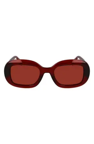 FERRAGAMO Gancini Oval Sunglasses - Transparent Rust