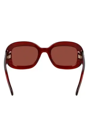 FERRAGAMO Gancini Oval Sunglasses - Transparent Rust