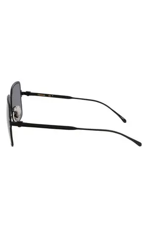 FERRAGAMO Gancini 57mm Rectangular Sunglasses - Matte Black