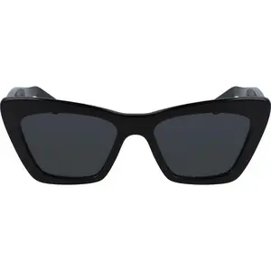 FERRAGAMO 55mm Butterfly Sunglasses - Black