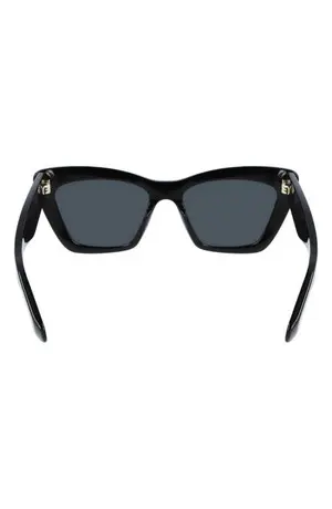 FERRAGAMO 55mm Butterfly Sunglasses - Black