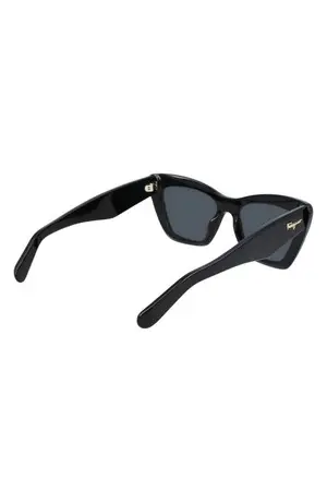 FERRAGAMO 55mm Butterfly Sunglasses - Black