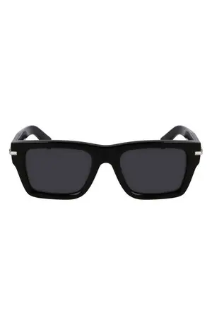 FERRAGAMO 53mm Rectangular Sunglasses - Black