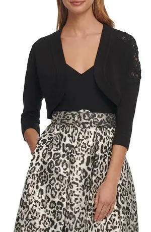 Eliza J Lace Detail Bolero Cardigan
