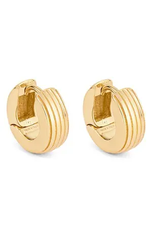 IVI LOS ANGELES Slim Aurelia Huggie Hoop Earrings - Yellow Gold